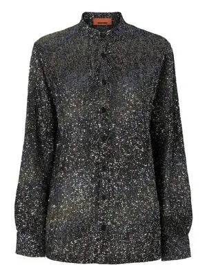 Missoni MISSONI Embroidered Sequin Shirt Blue
