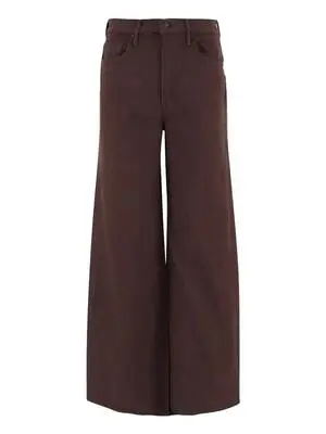 MOTHER MOTHER The Undercover Sneak Wide Leg Pants Brown