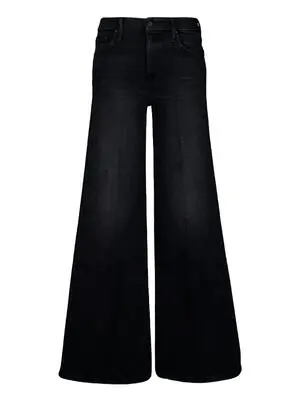 MOTHER MOTHER The Roller Sneak Flare Jeans Black