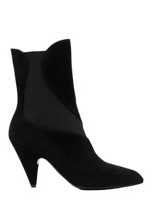SERGIO ROSSI Tensile Suede Bootie - Black