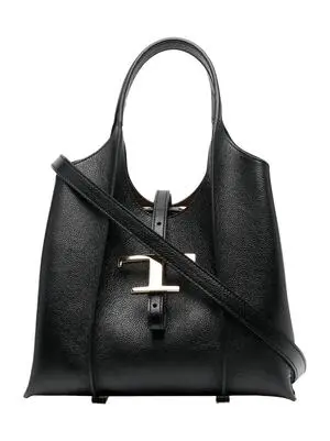 TOD'S T Timeless Shopping Bag In Leather Mini Black