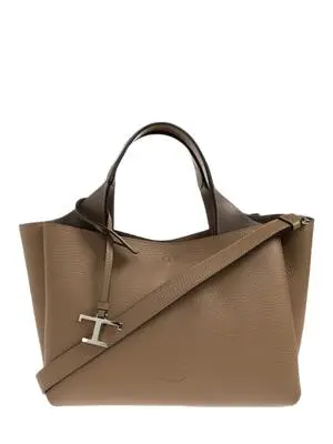 TOD'S D-apa Leather Mini Tote Bag - Brown