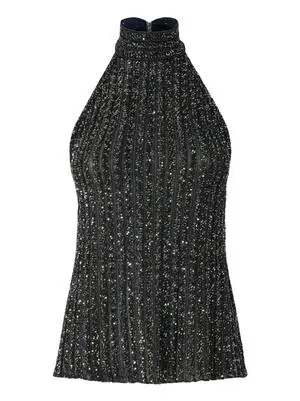 Missoni MISSONI Embroidered Sequin Top Blue