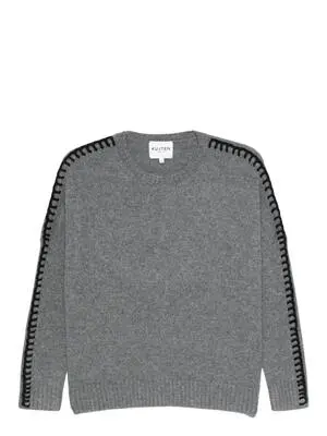 KUJTEN Amea Cashmere Crew Neck Sweater - Gray