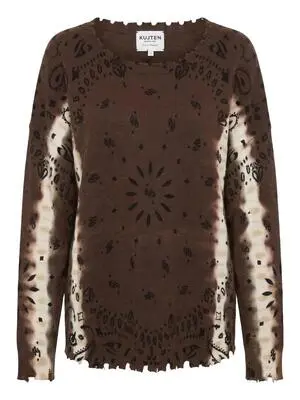 KUJTEN Cashmere Crew Neck Sweater - Brown