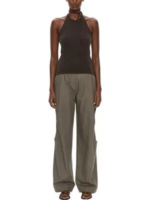 Christopher Esber Cashmere Rae Halter Tank Brown