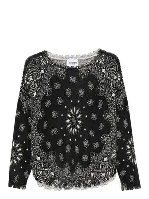 KUJTEN KUJTEN Cashmere Mela Bandana Sweater Black