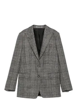 Tagliatore Bertha Single Breasted Wool Cashmere Blazer - Gray