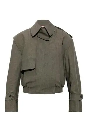 Christopher Esber Cropped Trench Jacket - Gray