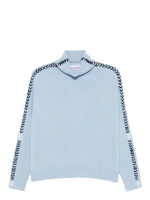KUJTEN Thea High Neck Cashmere Sweater - Light Blue