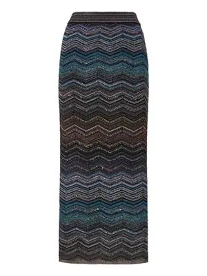 MISSONI MISSONI Chevron Midi Skirt
