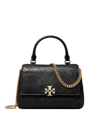 Tory Burch Tory Burch Charlie Top Handle Chain Wallet Black
