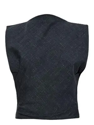 CHRISTOPHER ESBER CHRISTOPHER ESBER Wool Linen Suiting Cropped Top