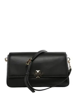 Tory Burch Tory Burch Charlie Small Leather Shoulder Bag Black