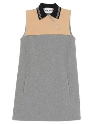 Miu Miu Two Tone Dress Gray
