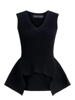 Proenza Schouler Eugenia Stretch Knit Top - Black