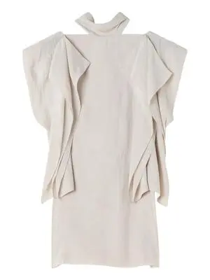 LANVIN Lanvin Pleated Sleeveless Top Beige