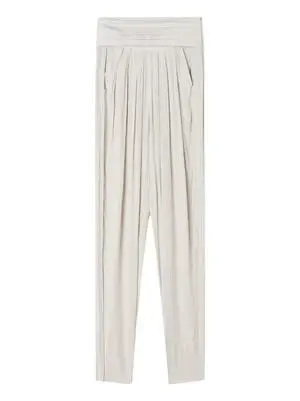LANVIN Lanvin Draped Charmeuse Trousers Beige