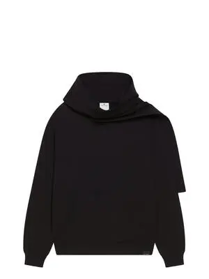 COURREGES Hoodie Scarf - Black