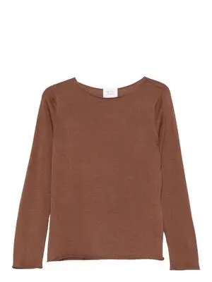 BE YOU Round Neck Sweater - Brown