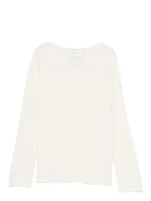 BE YOU Round Neck Sweater - White