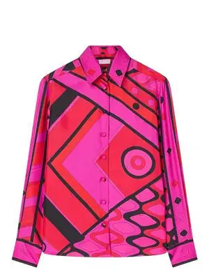 Emilio Pucci Vivara Print Silk Shirt - Fuchsia