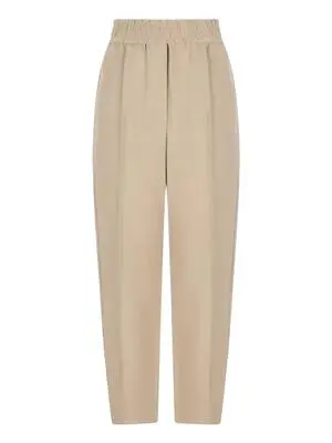 Brunello Cucinelli High Waist Trousers - Beige