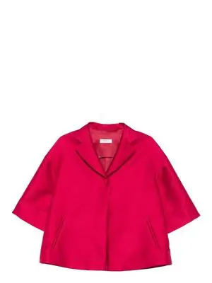 NINA 14.7 Shantung Jacket - Red