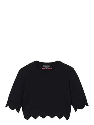 Marc Jacobs Cropped Knit Sweater - Black