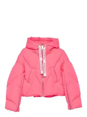 Khrisjoy Crop Iconic Milano Puff Coat - Fuchsia