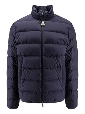 Moncler Baudinet Down Jacket With Iconic Patch - Blue