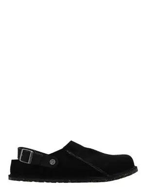 BIRKENSTOCK Lutry Premium Suede Slippers - Black