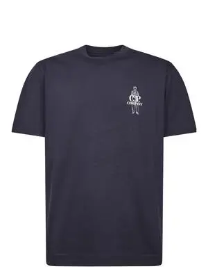 C.P. COMPANY Logo Embroidered Crewneck T-shirt - Black