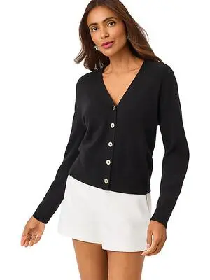 Lilly Pulitzer® Tippery Cashmere Cardigan - Black
