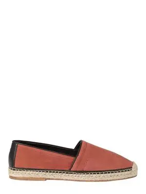 Brunello Cucinelli Grained Calfskin Espadrilles - Rust-brown