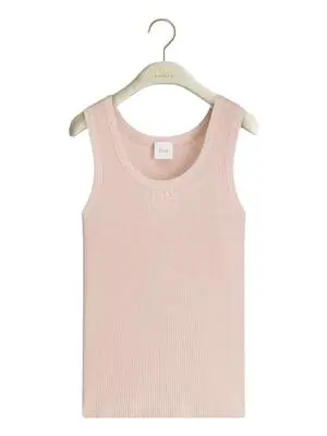 Dior Embroidered Fitted Tank Top - Pink