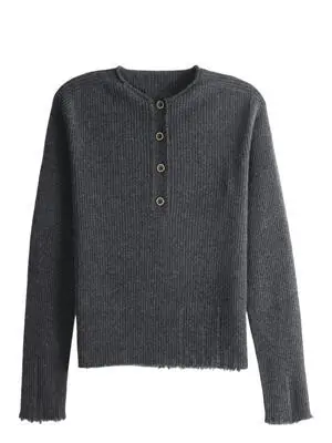 UMA WANG Uma Wang Henley Knit Top