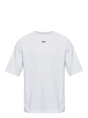 Off-White Logo Embroidered Crewneck T-shirt - White