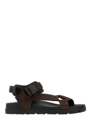 Prada Buckled Strappy Sandals - Brown