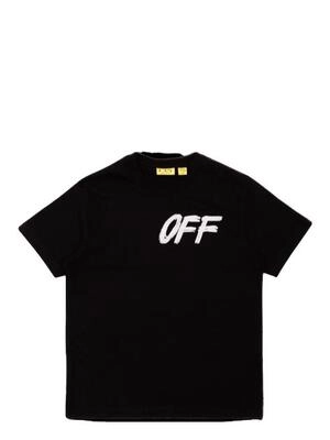Off-White Off-White Logo Print Cotton Crew-Neck T-Shirt Black