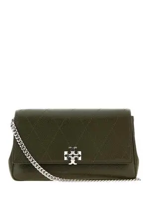 Tory Burch Charlie Quilted Chain Shoulder Bag - Black