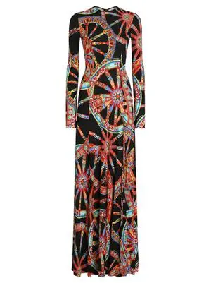 Dolce & Gabbana Carretto-print Long Viscose Jersey Dress - Multi-color