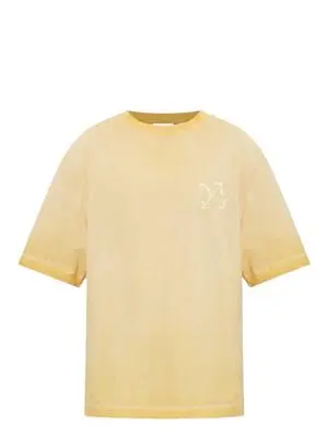 Off-White Arrow Printed Crewneck T-shirt - Orange