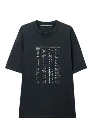 Alexander Wang Crystal Graphic Tee - Washed Black