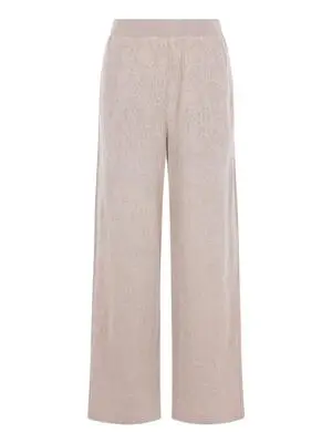 Brunello Cucinelli Elastic-waistband Straight-leg Trousers - Beige