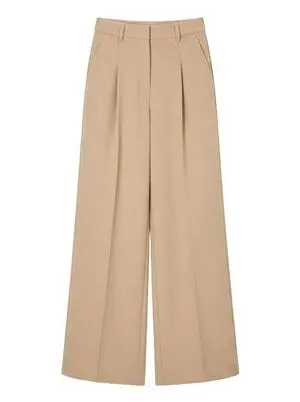 Celine Wide-leg Casual Trousers - Nude