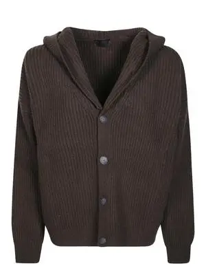 DONDUP Hooded Knitted Cardigan - Black