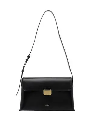 A.p.c. Simone Flap Shoulder Bag - Black