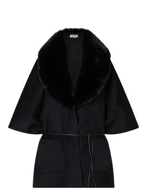 Liu Jo Synthetic Shearling Poncho - Black