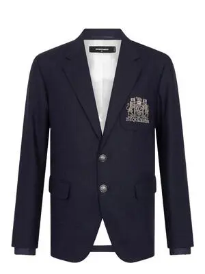 Dsquared2 College Relaxed-shoulder Jacket - Blue